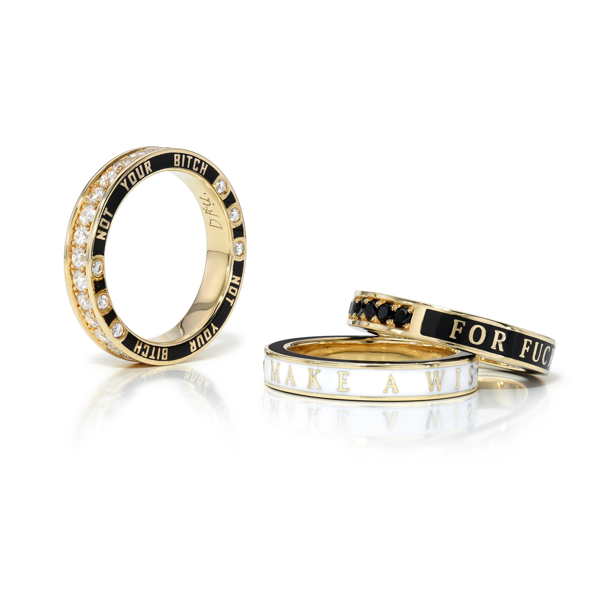 Diamond and Enamel Make A Wish Ring – DRU.